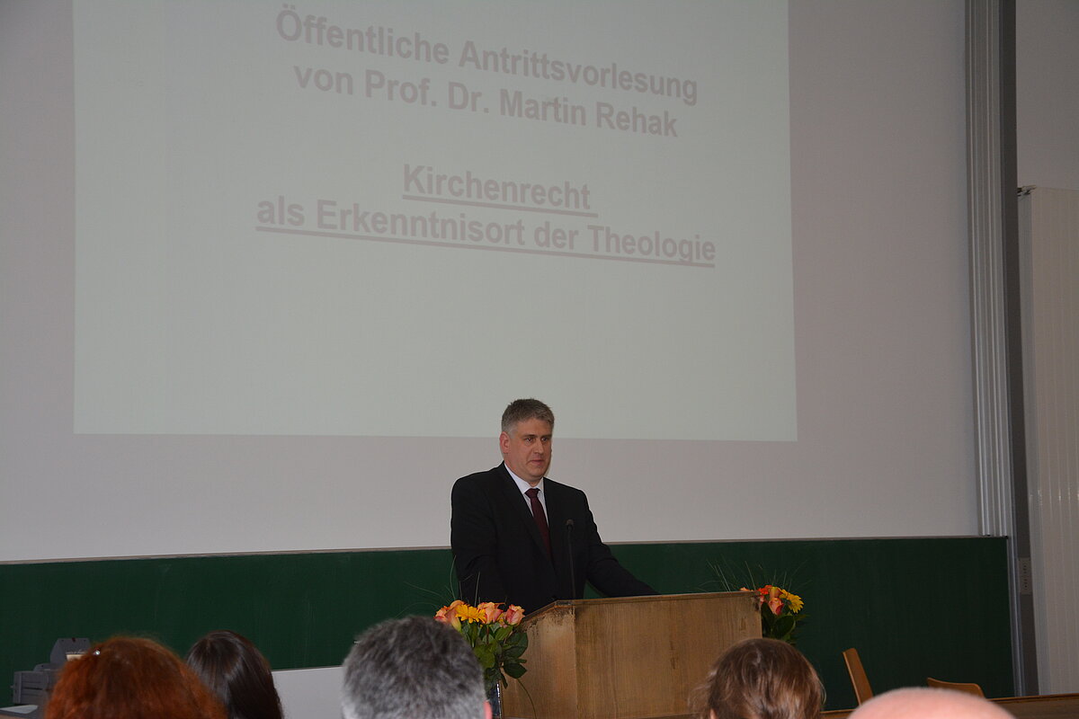 Antrittsvorlesung von Prof. Dr. Martin Rehak - Lehrstuhl für Kirchenrecht
